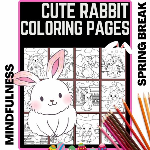 Bunnies Coloring Book For Kids,Mandala Mindfulness for Stress Relief ...