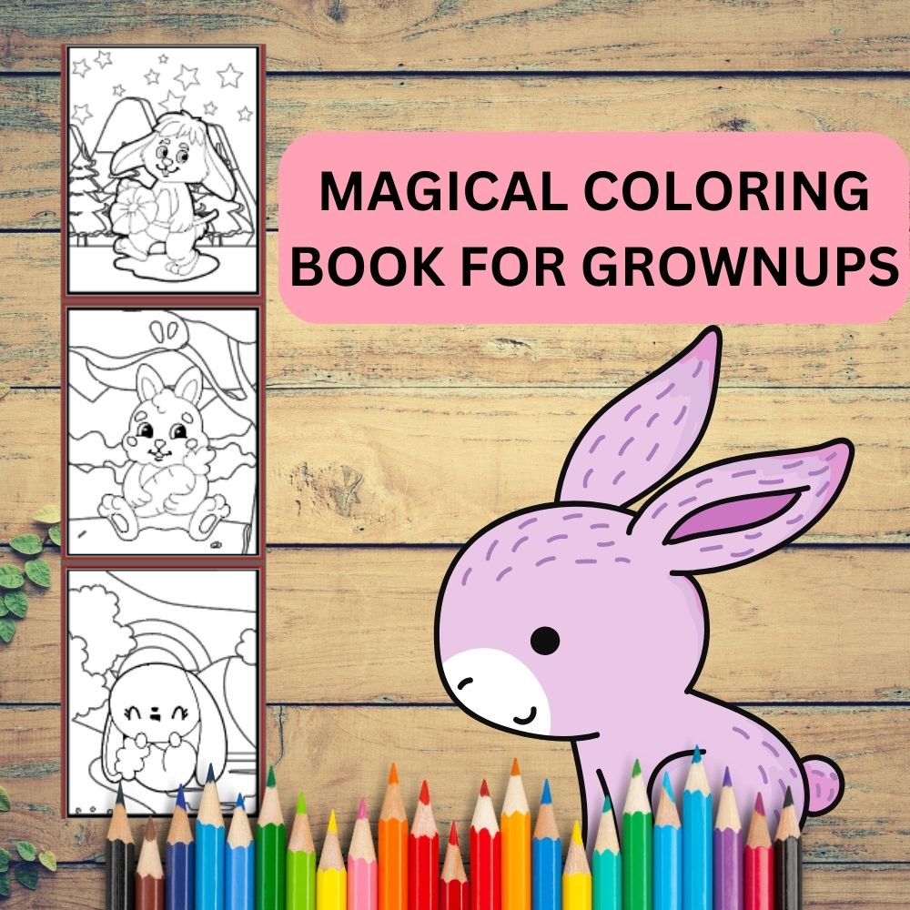 Bunnies Coloring Book For Kids,Mandala Mindfulness for Stress Relief ...