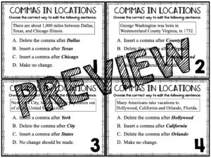 Commas in Locations: Skill-Specific Revising and Editing Task Cards ...