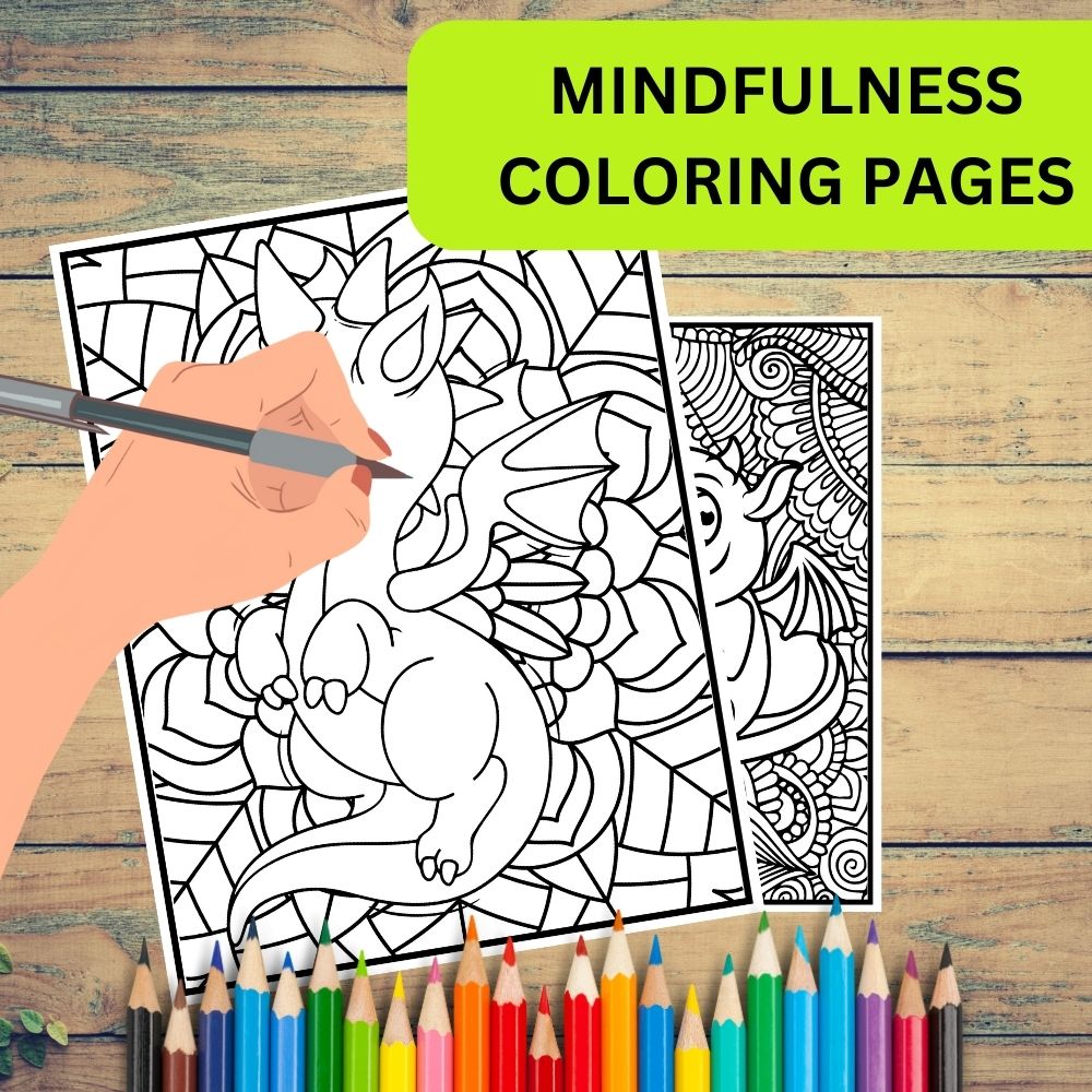 Chinese Dragon Lunar New Year Coloring Activity ,Mindfulness Stress ...
