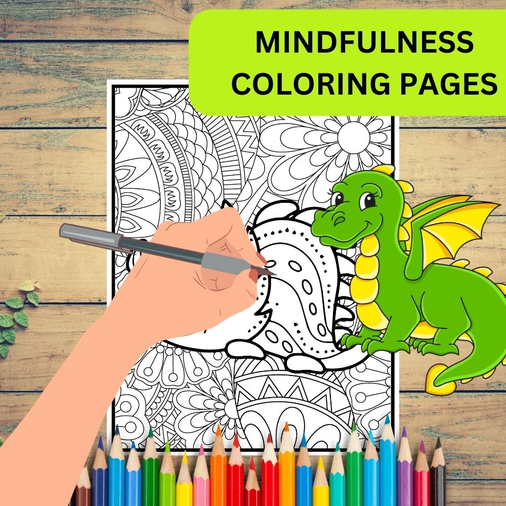 Chinese Dragon Lunar New Year Coloring Activity ,Mindfulness Stress ...