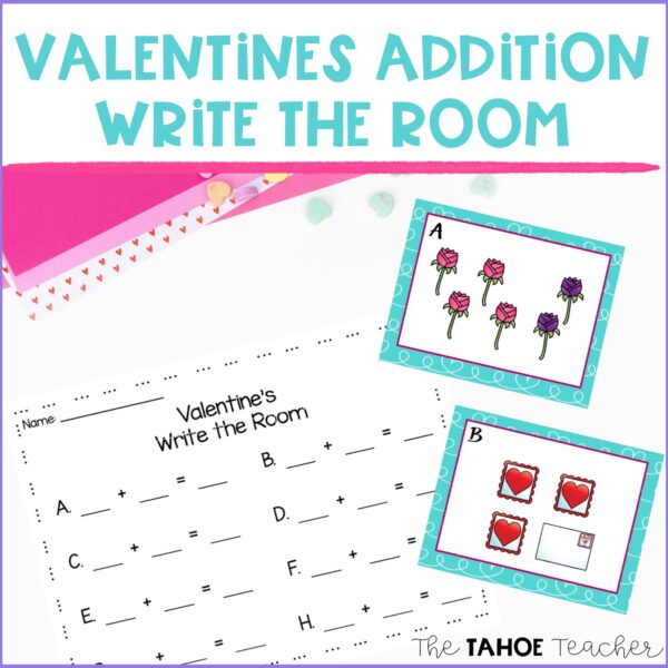 Valentines Addition Write the Room | Made By Teachers