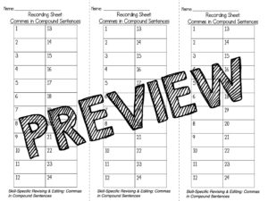 Commas in Compound Sentences: Skill-Specific Revising and Editing Task ...