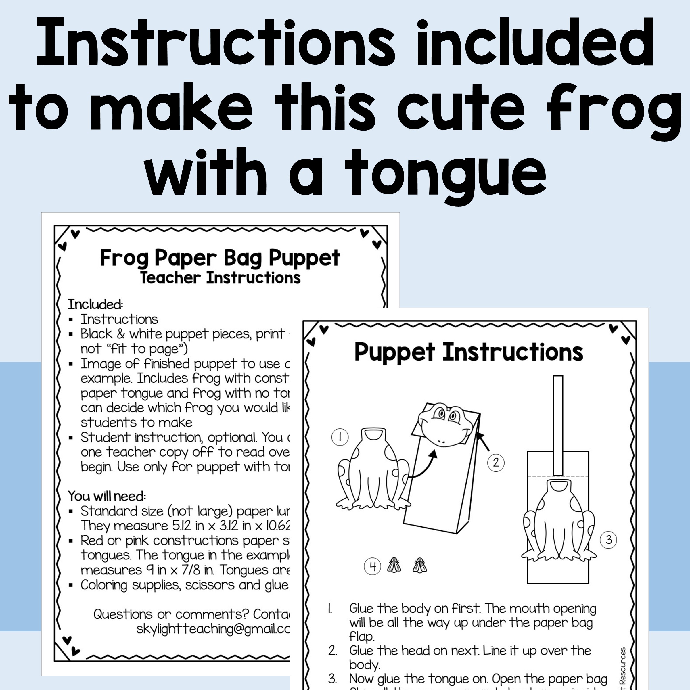 Hungry Frog Paper Bag Puppet | Fun Spring Classroom Craft Activity ...