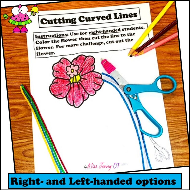 Fine Motor Cutting Practice Worksheets Spring Theme | Made By Teachers