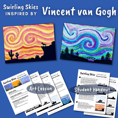 Vincent van Gogh Starry Night Art Lesson - Artist Inspired Art Project ...