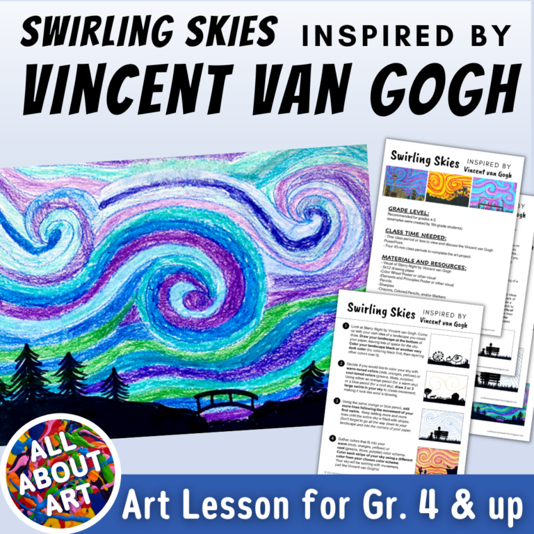 Vincent van Gogh Starry Night Art Lesson - Artist Inspired Art Project | Made By Teachers
