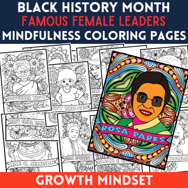 Important Female Figures in Black History Month,Mindfulness Coloring ...