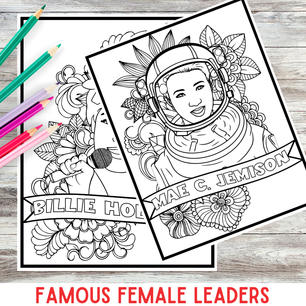 Important Female Figures in Black History Month,Mindfulness Coloring ...