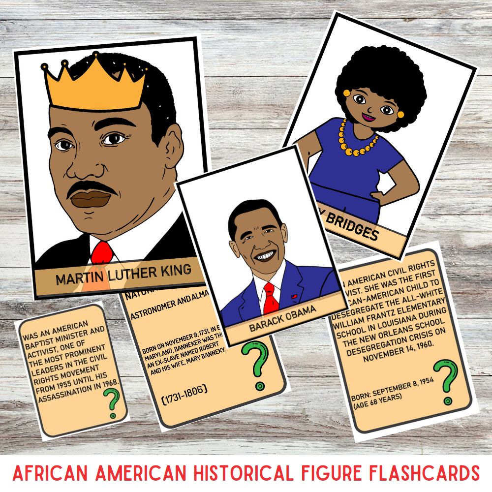 23 Important Figures in Black History - Printable Flashcards Matching ...