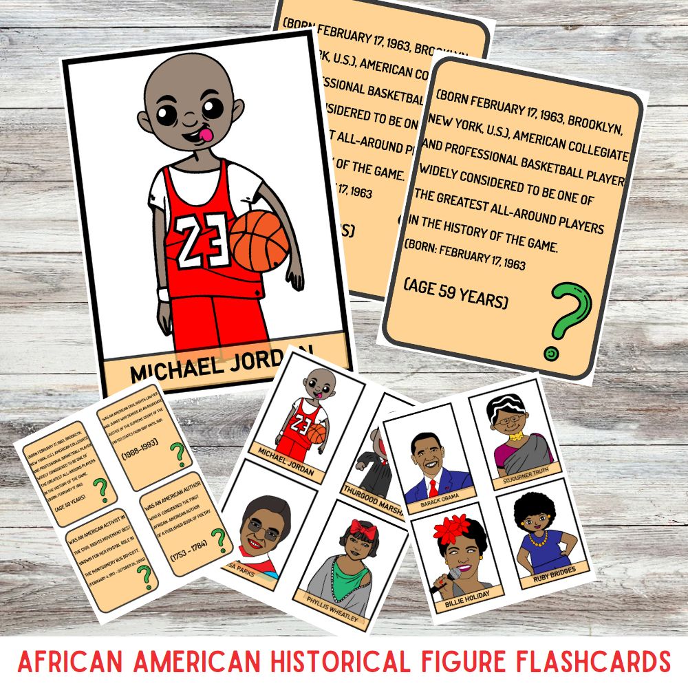 23 Important Figures in Black History - Printable Flashcards Matching ...