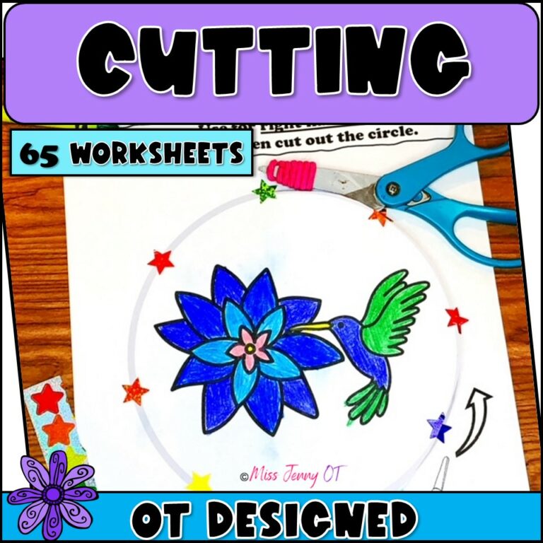 Fine Motor Cutting Practice Worksheets Spring Theme | Made By Teachers