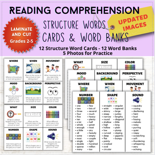 Structure Words Word Banks and Cards | Made By Teachers
