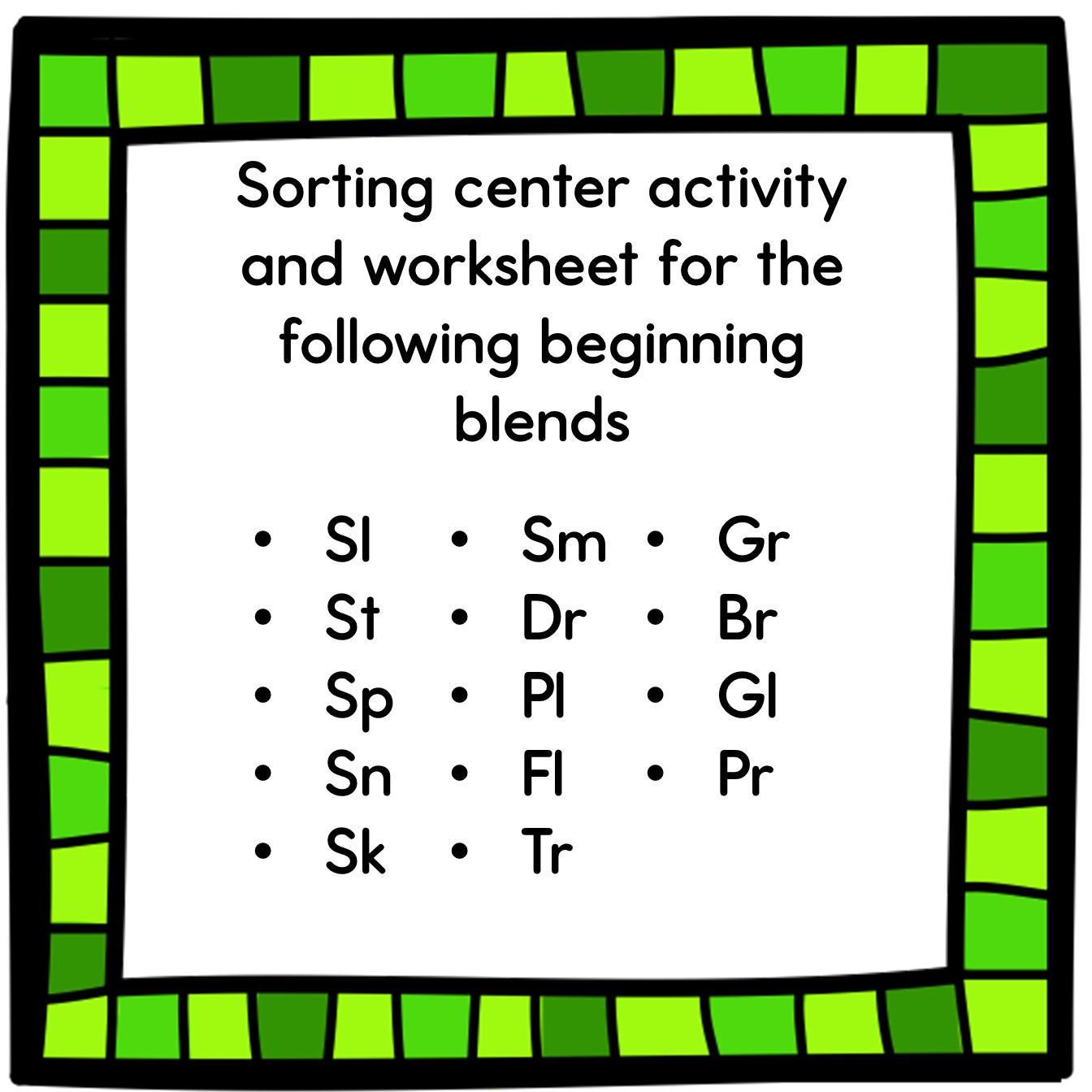 St. Patrick's Day Beginning Blends Sorting Activity | Kindergarten ...