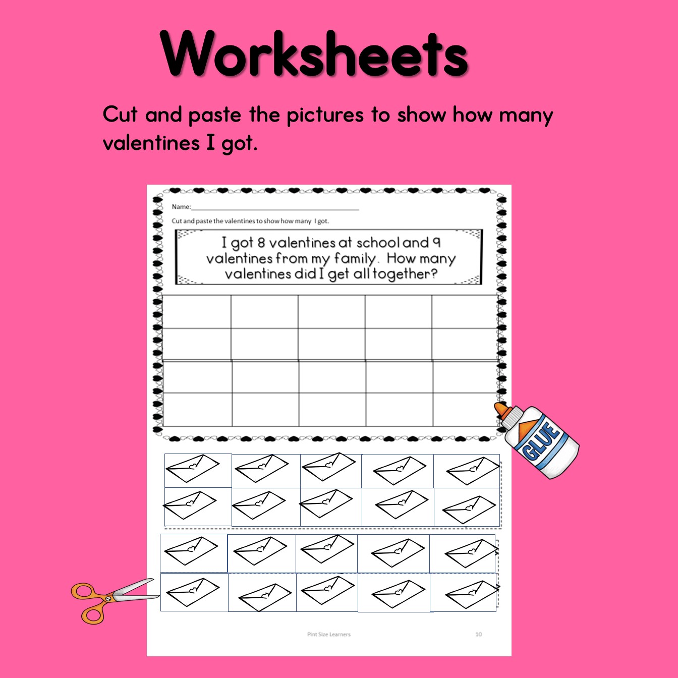 Valentine Addition Word Problems | Centers | Worksheets | K - 1 | Made ...