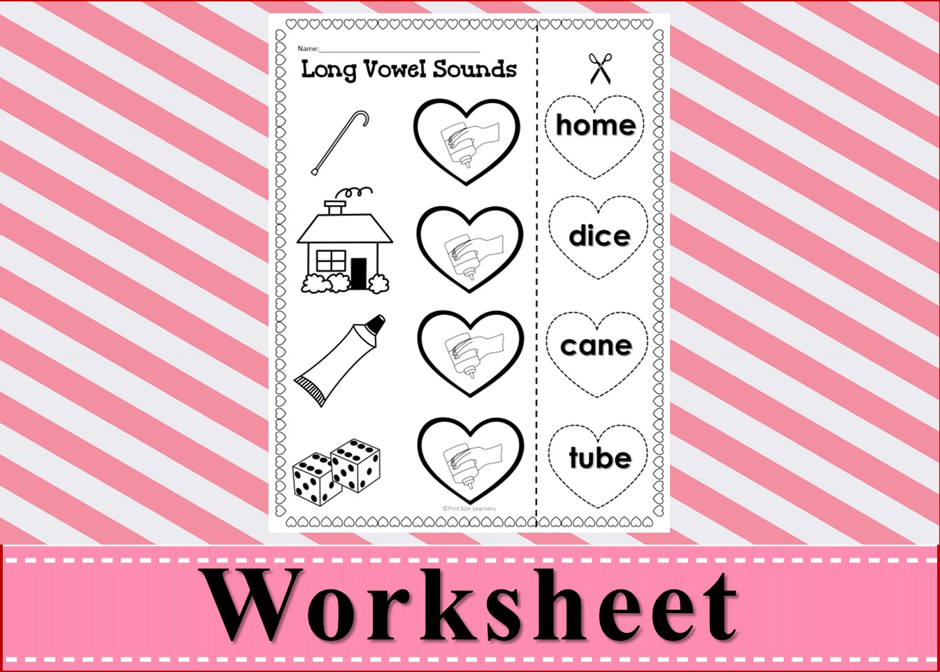 Valentine Phonics | Long Vowel Sounds | CVCe Words | Made By Teachers
