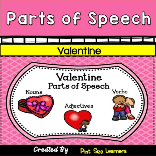 Parts of Speech | Valentine Themed Center and Worksheets | February ...