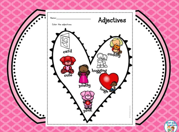 Parts of Speech | Valentine Themed Center and Worksheets | February ...