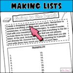 Middle School Executive Functioning Activities Plan A Trip Worksheets ...