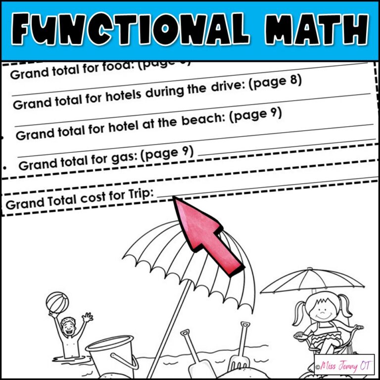 Middle School Executive Functioning Activities Plan A Trip Worksheets ...