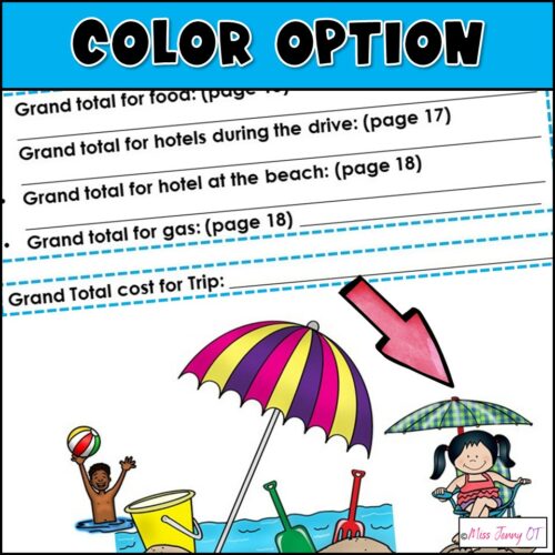 Middle School Executive Functioning Activities Plan A Trip Worksheets ...