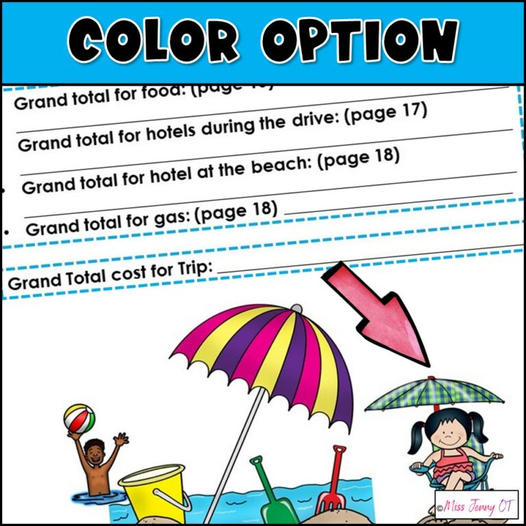 Middle School Executive Functioning Activities Plan A Trip Worksheets ...