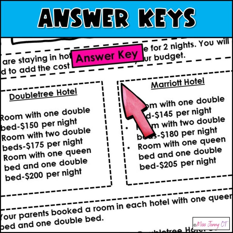Middle School Executive Functioning Activities Plan A Trip Worksheets ...