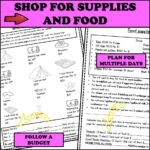 Middle School Executive Functioning Activities Plan A Trip Worksheets ...