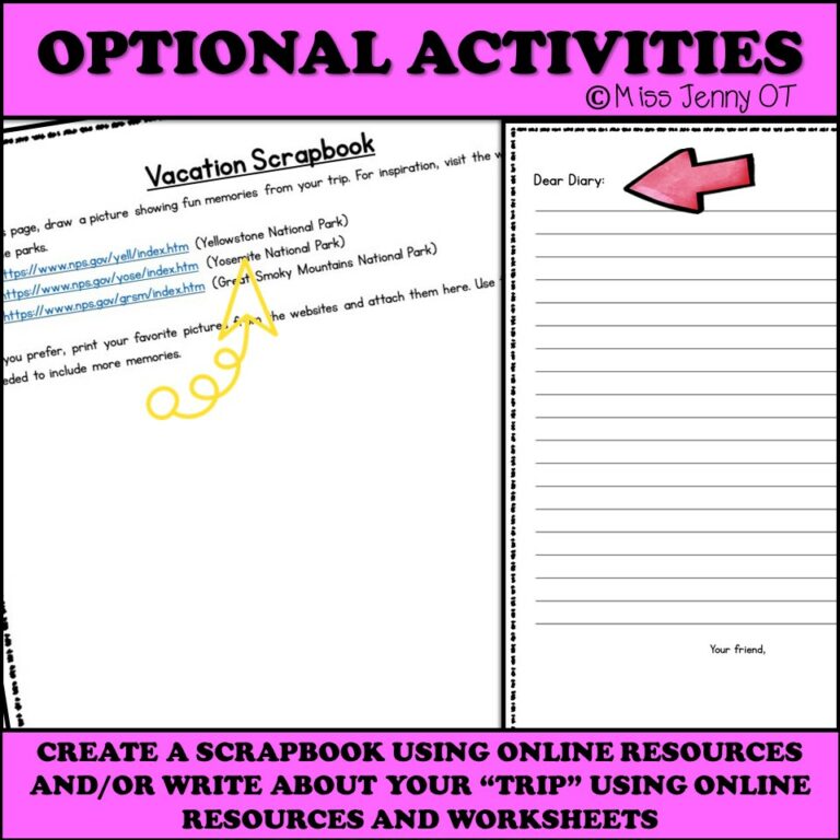Middle School Executive Functioning Activities Plan A Trip Worksheets ...