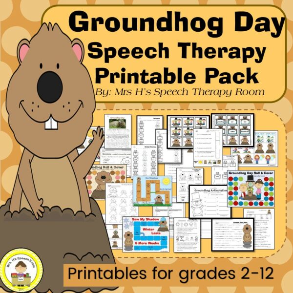 Groundhog Day Speech Therapy Printable Pack | Made By Teachers