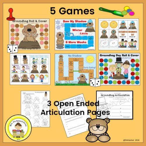 Groundhog Day Speech Therapy Printable Pack - Made By Teachers