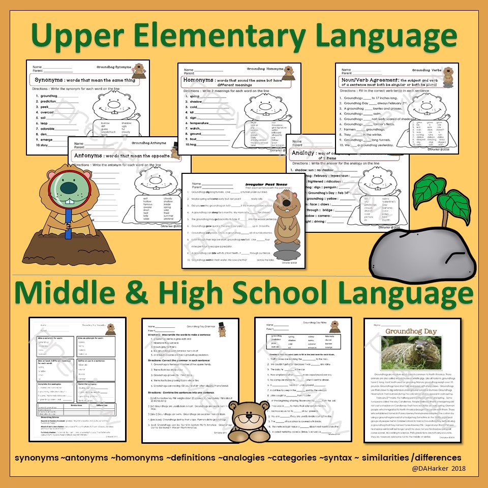 Groundhog Day Speech Therapy Printable Pack | Made By Teachers