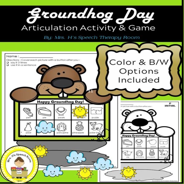 Groundhog Day Articulation Activity for Speech Therapy | Made By Teachers