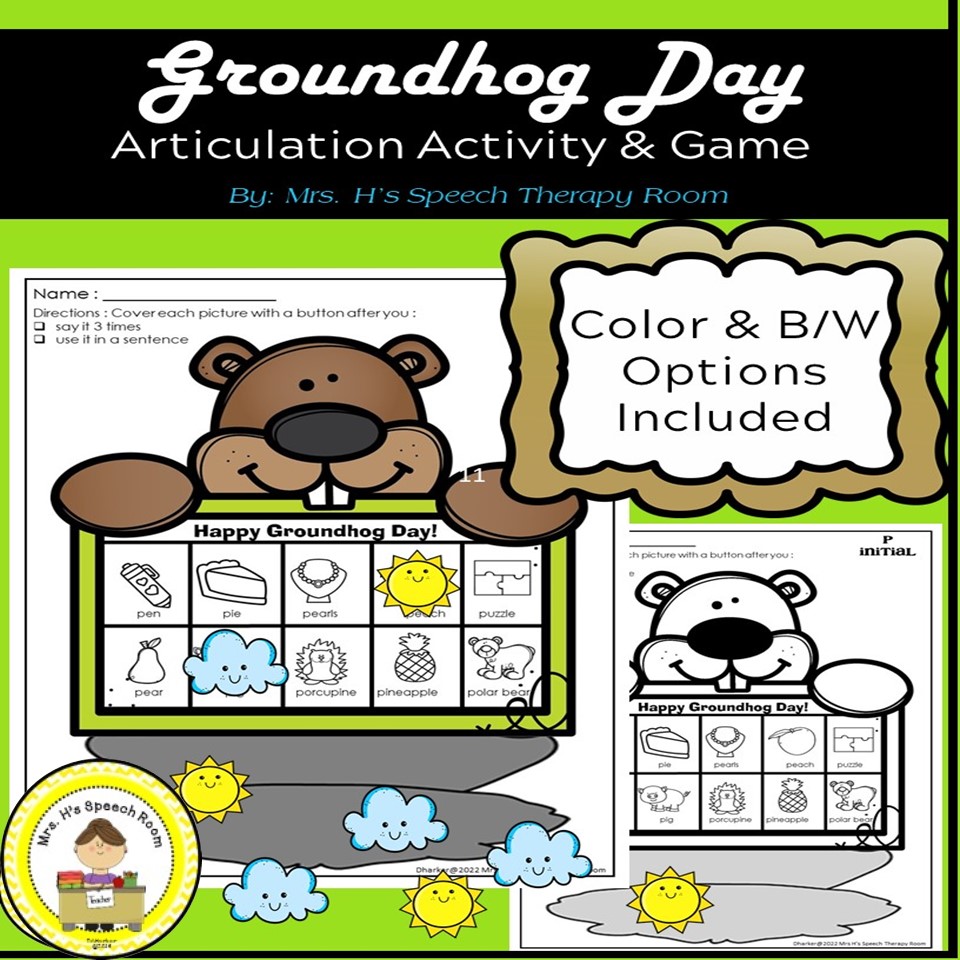 Groundhog Day Articulation Activity for Speech Therapy | Made By Teachers