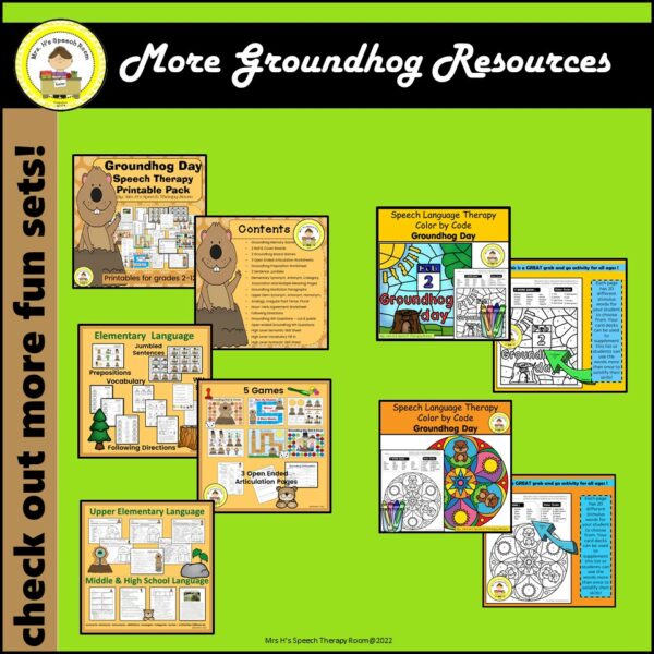 Groundhog Day Articulation Activity for Speech Therapy | Made By Teachers
