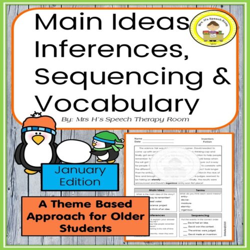 Main Idea, Inferences, Sequencing & Vocabulary in Middle School Speech ...
