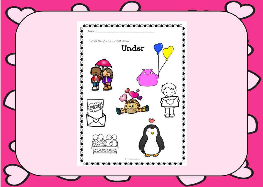 Position Words Activities & Worksheets | February Math Centers ...