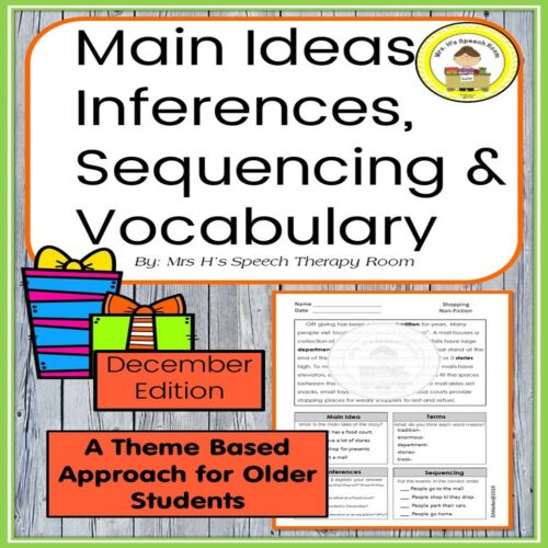 Main Idea, Inferences, Sequencing & Vocabulary in Middle School Speech ...