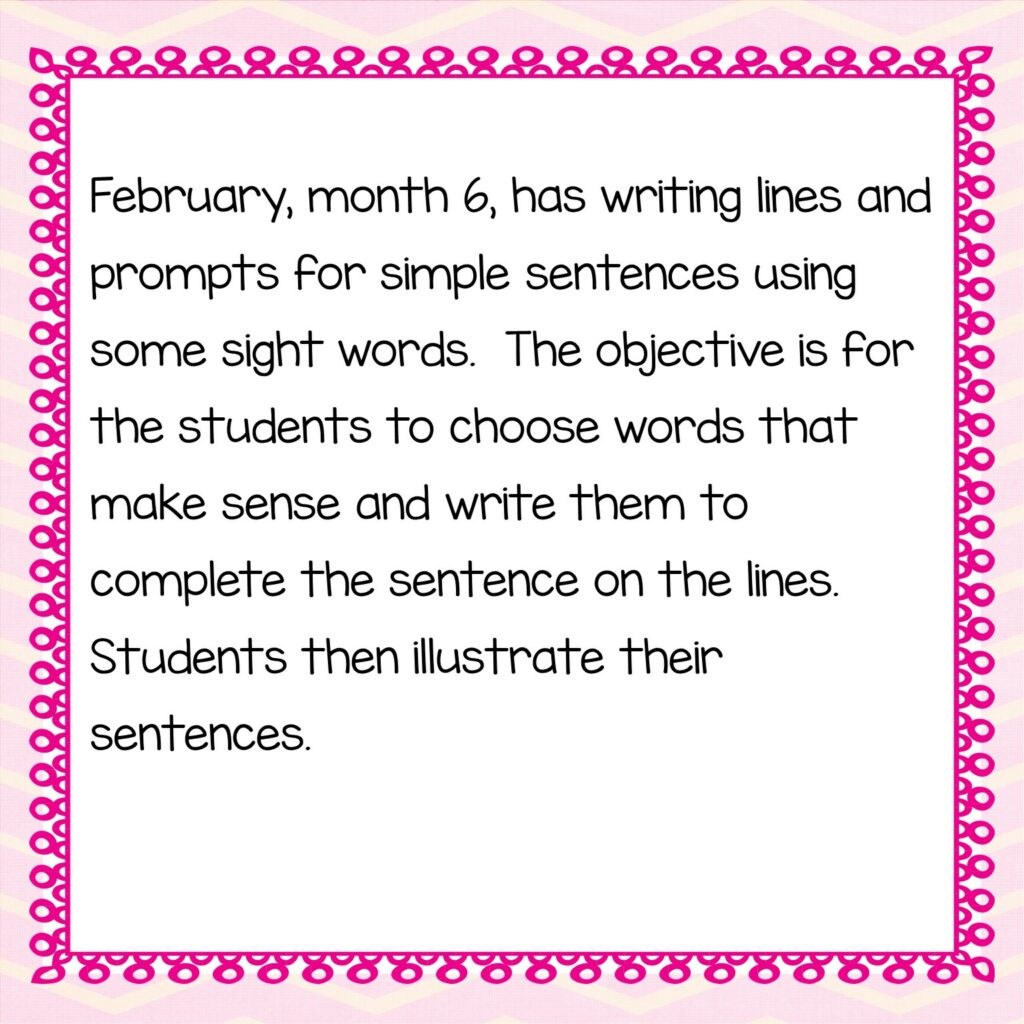 Kindergarten Writing Activities for February | February Writing Prompts ...