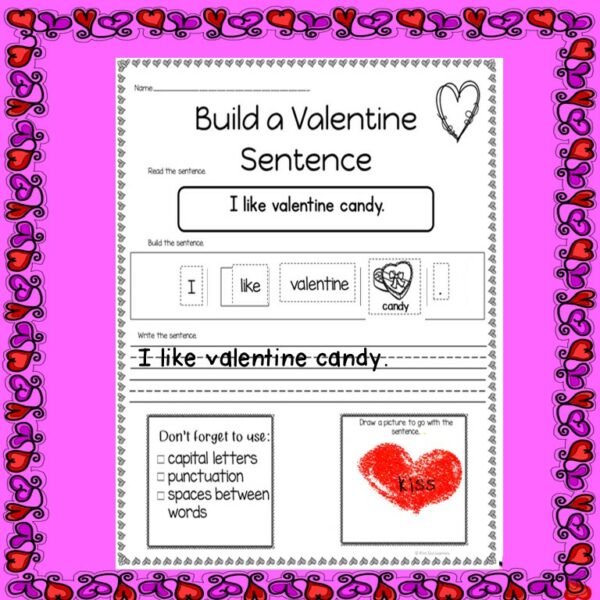 Valentine's Day Scrambled Sentences | Cut and Paste Sentences ...