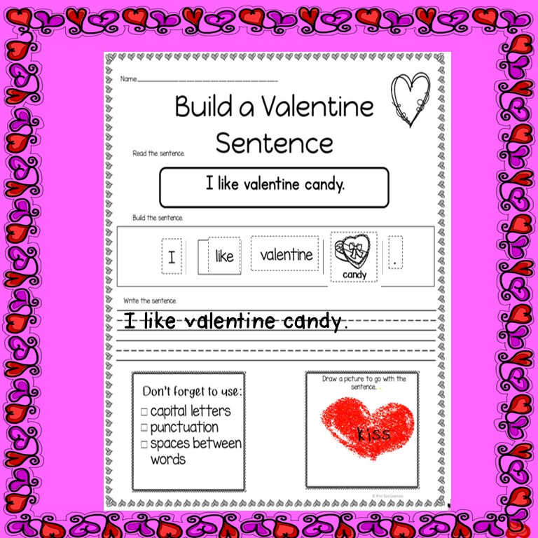 Valentine's Day Scrambled Sentences | Cut and Paste Sentences ...