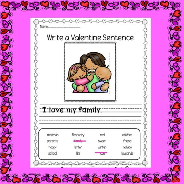 Valentine's Day Scrambled Sentences | Cut and Paste Sentences ...