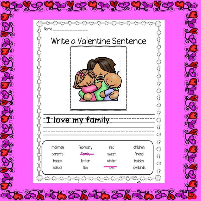 Valentine's Day Scrambled Sentences | Cut and Paste Sentences ...