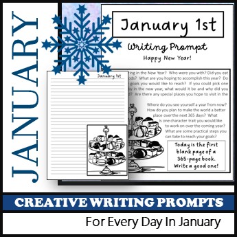 January 2023 Writing Prompts for Every Day, Lanugauge Arts, Thinking ...