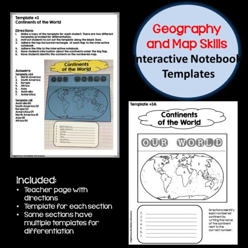 Geography and Map Skills Interactive Notebook | Made By Teachers