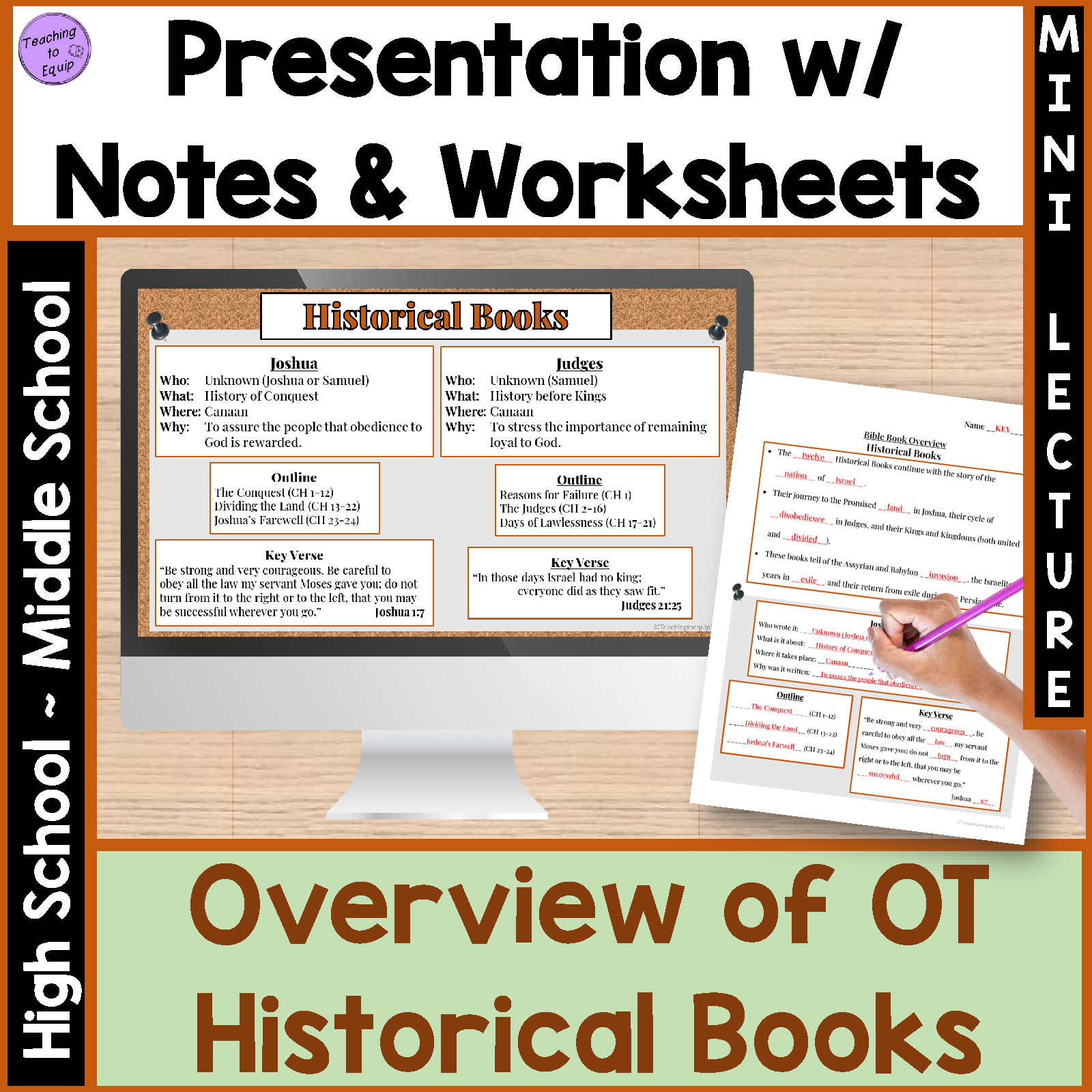 Old Testament Bible Historical Books Overview Presentation W