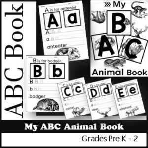 Alphabet Phonics Animal Book Learn ABC's Writing Science Zoo Animals ...