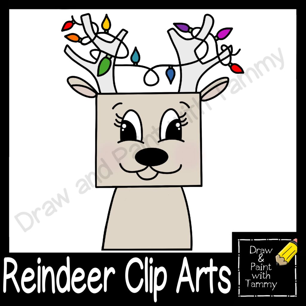 Reindeer Clip Arts For Christmas Winter Themes Printable PDF Included ...