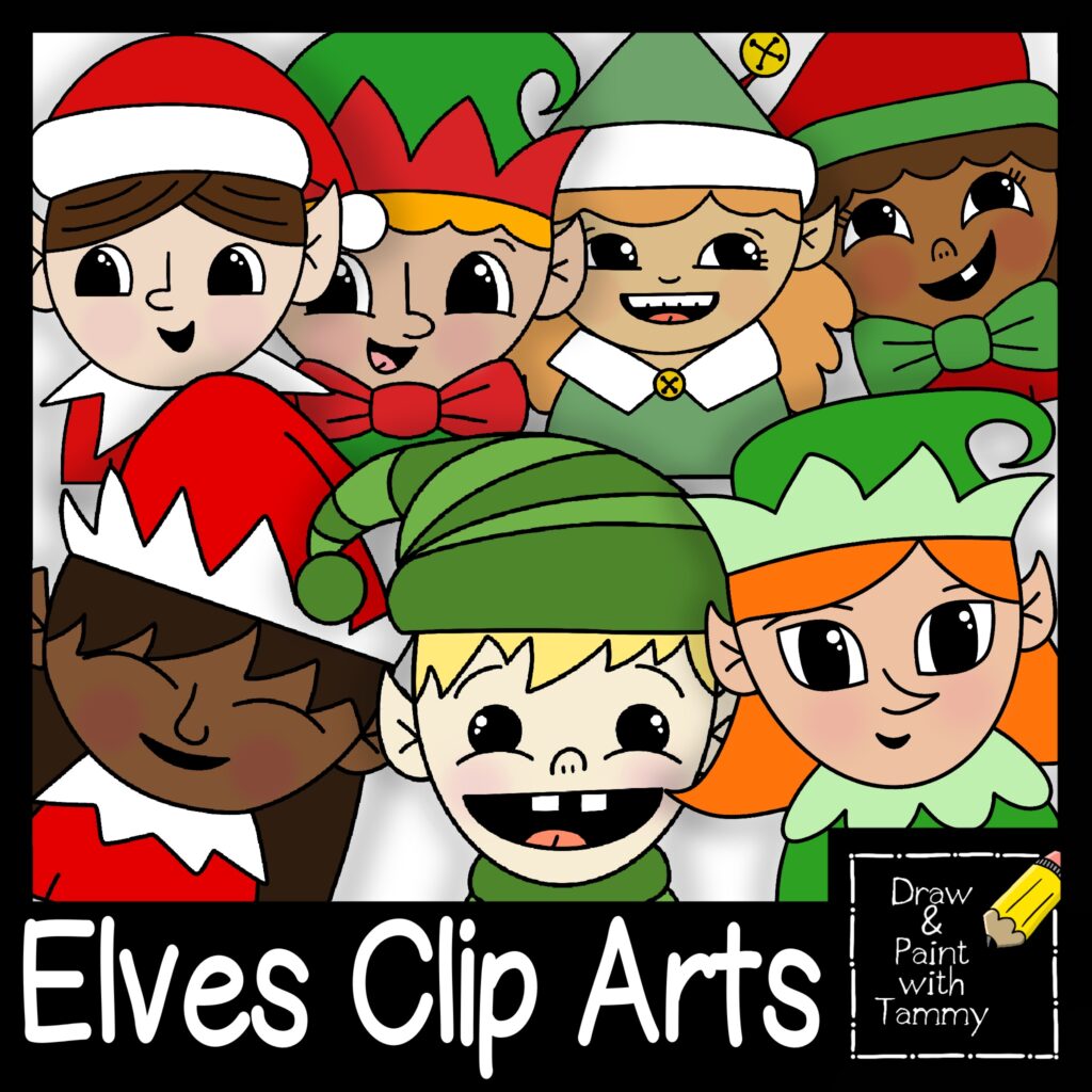 Elves Clip Arts For Christmas Winter Themes Printable PDF Included ...