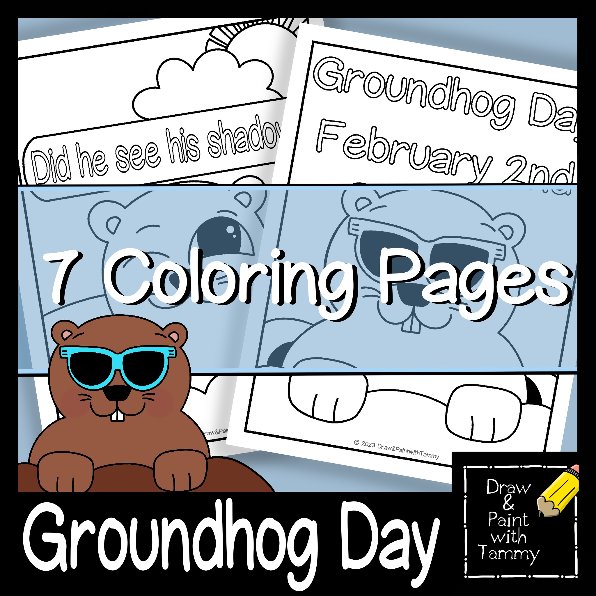 Groundhog Day Theme February Printable Coloring Pages | Made By Teachers